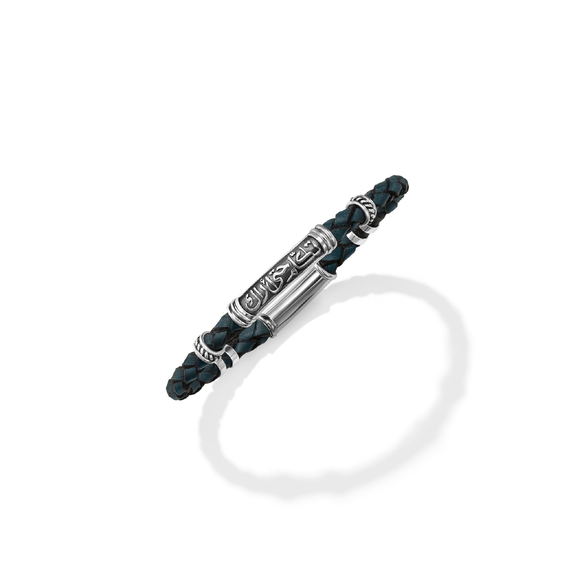 Leather Calligraphy Bracelet by Azza Fahmy - Sterling Silver - Designer ...