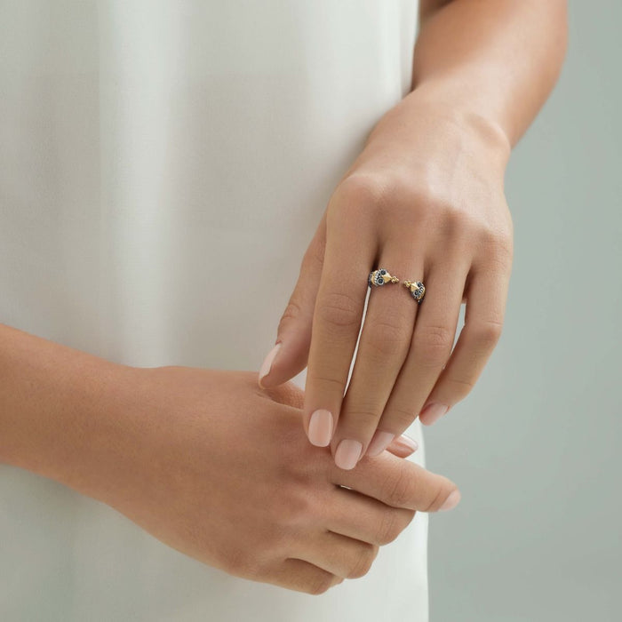 Tribal Calligraphy Ring by Azza Fahmy - Gold|Sterling Silver - Designer ...